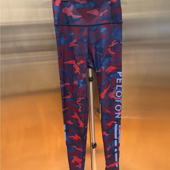 Peloton | Pants & Jumpsuits | Peloton Red And Blue Camo Leggings | Poshmark